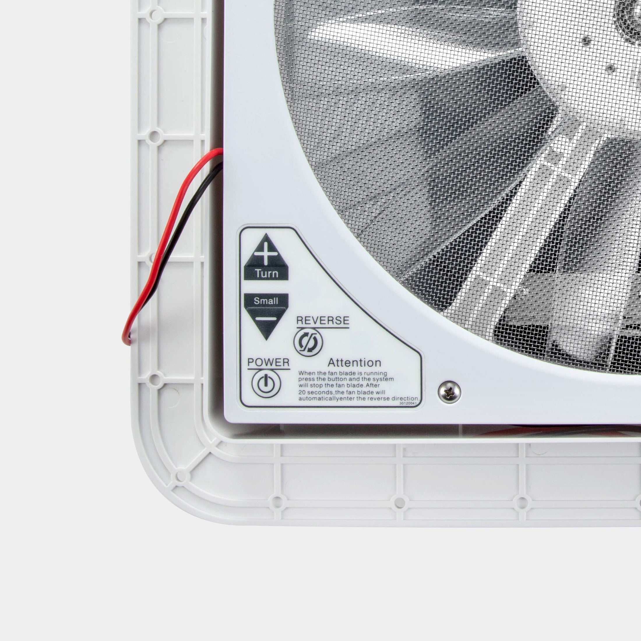 14” RV Roof Vent Fan, 12V Manual Camper Fan with 6-Speeds & LED Light ...