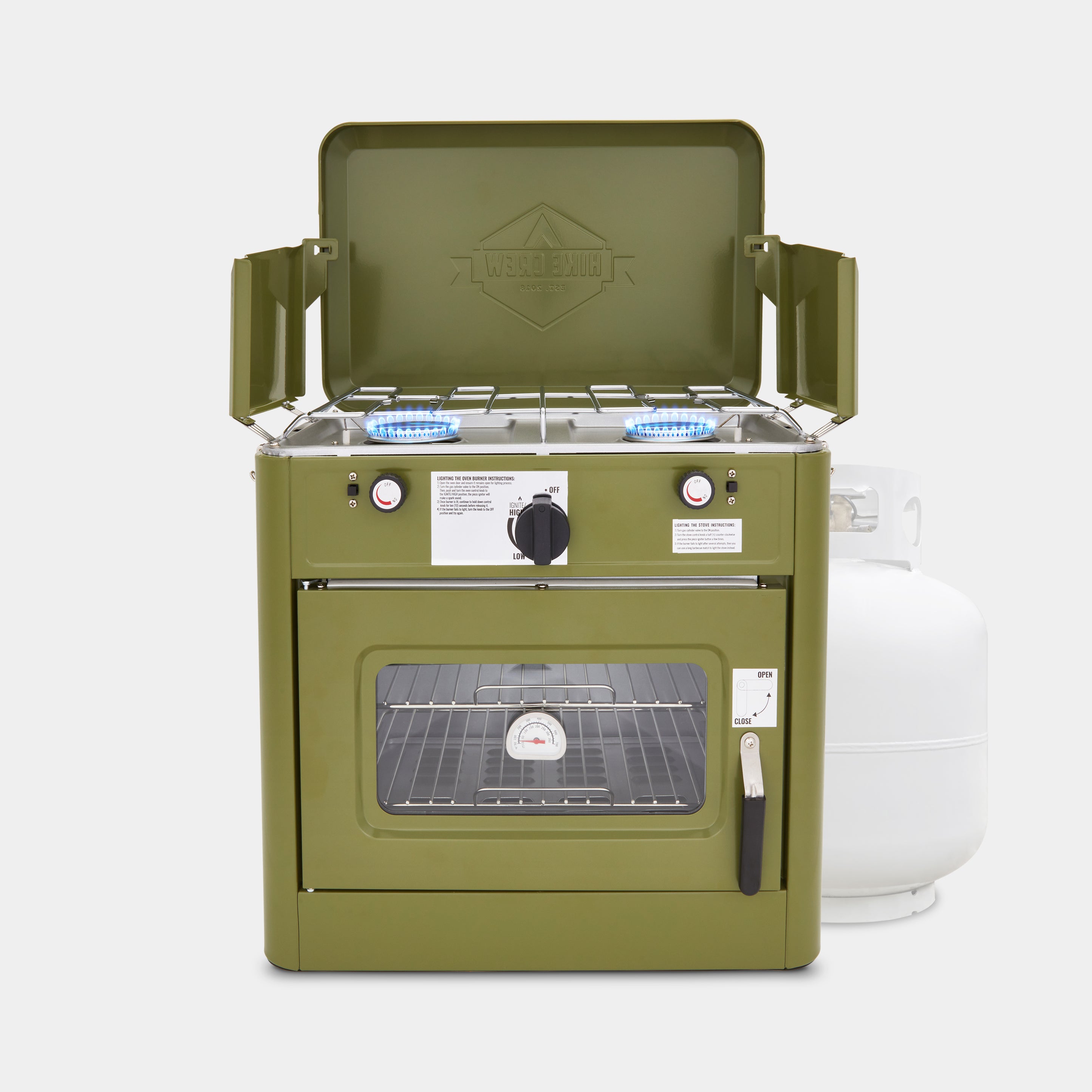 Gas Camping Oven, CSA Approved 2-Burner Stove & Camp Oven with Bag, Ig ...