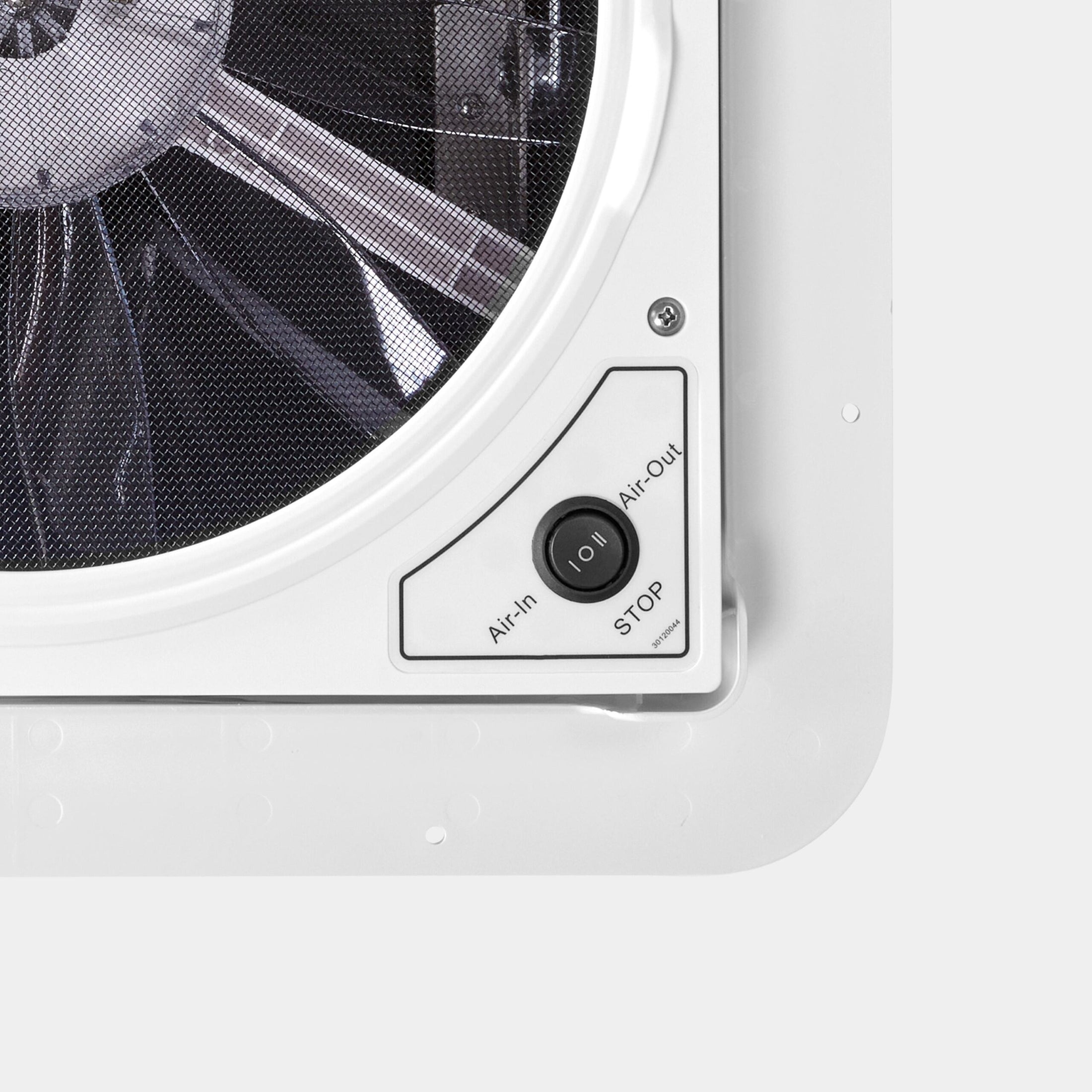 14” RV Roof Vent Fan, 12V Manual Camper Fan with Removable Screen ...