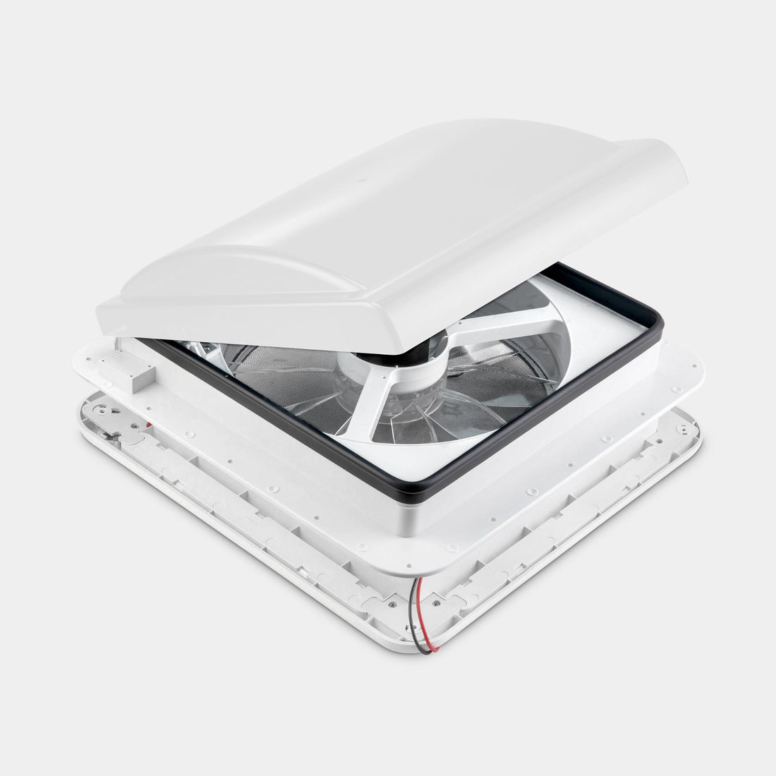 14” RV Roof Vent Fan, 12V Manual Camper Fan with 6-Speeds & LED Light ...