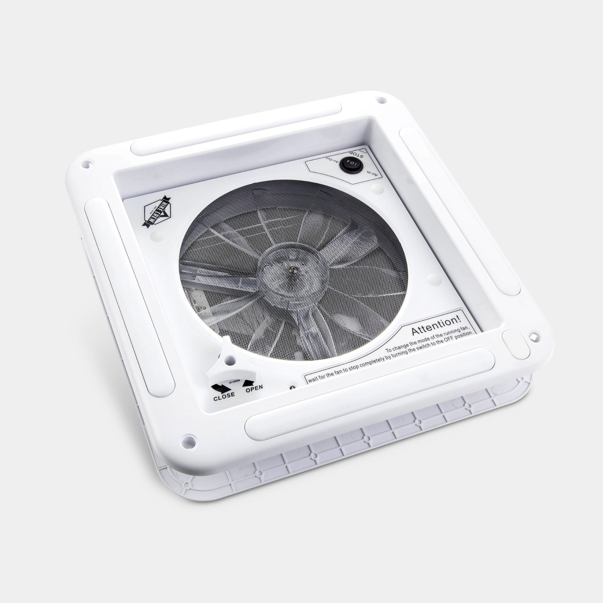 11” RV Roof Vent Fan, 12V Intake and Exhaust Manual Camper Fan with LE ...